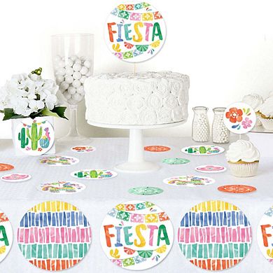 Big Dot of Happiness Fiesta Large Confetti, Mexican Themed Giant Circle ...