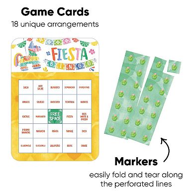 Big Dot of Happiness Fiesta Bingo Cards and Markers, Mexican Themed ...