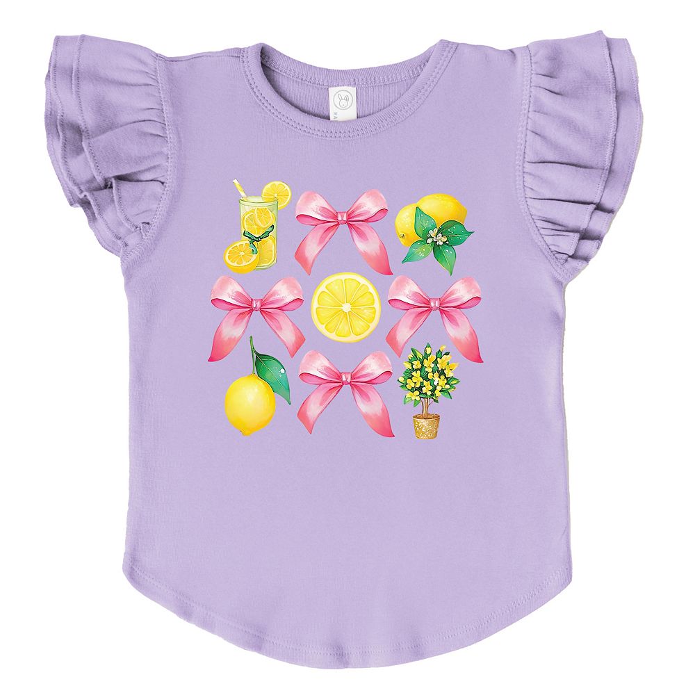 The Juniper Shop Coquette Lemonade Chart Flutter Sleeve Tee