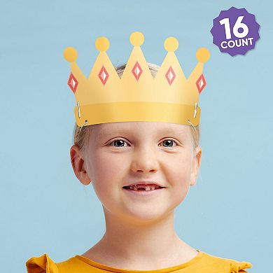 Big Dot of Happiness Paper Crown Headbands for Kids Prince or Princess ...