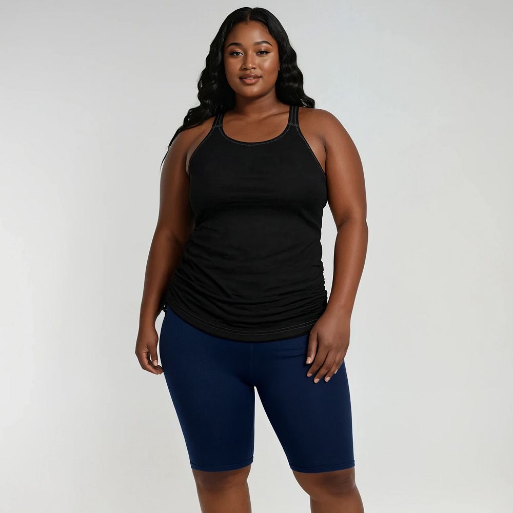 Women's Plus Size Maya Tankini Swim Top With Built-in Bra and High ...