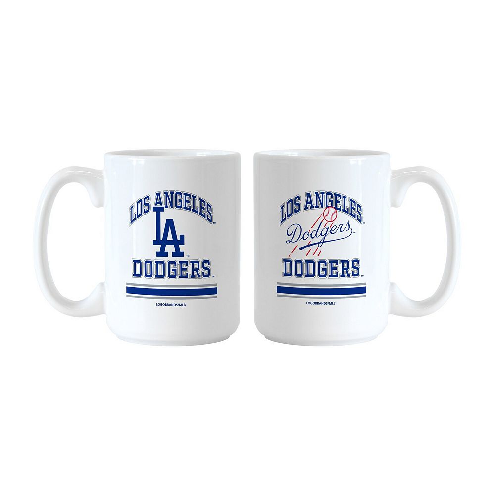 Logo Brands Los Angeles Dodgers 15oz. Current & Throwback Mug Set