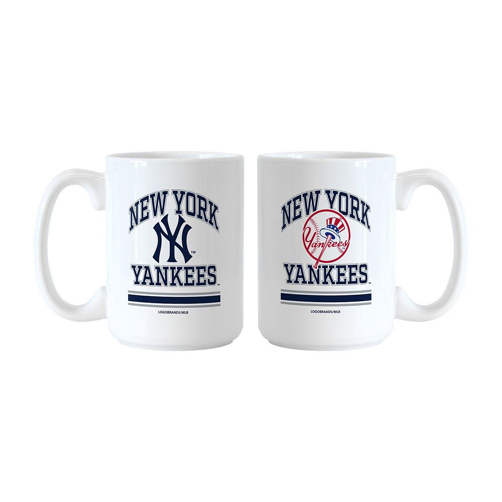 Logo Brands New York Yankees 15oz. Current & Throwback Mug Set