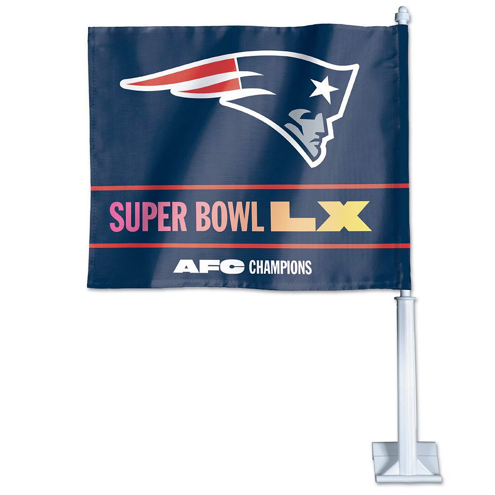 WinCraft New England Patriots 2025 AFC Champions Double-Sided Car Flag