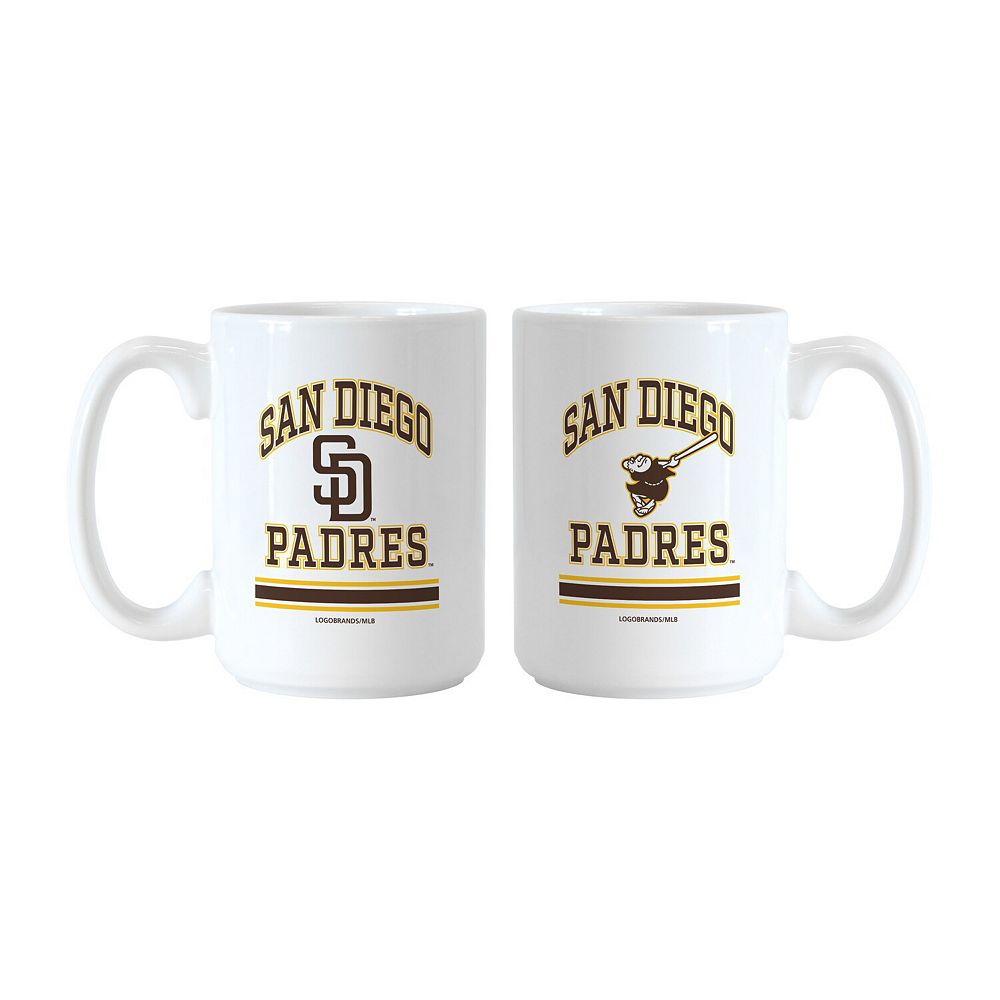 Logo Brands San Diego Padres 15oz. Current & Throwback Mug Set