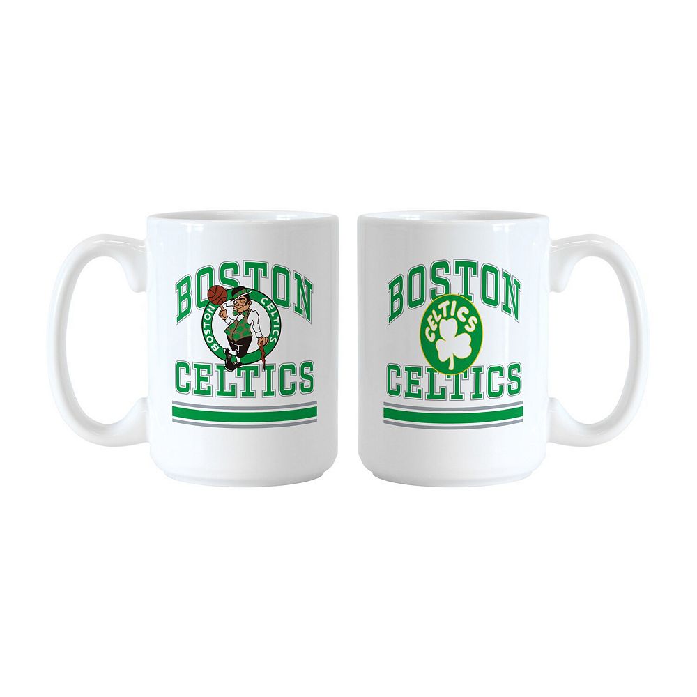 Logo Brands Boston Celtics 15oz. Current & Throwback Mug Set