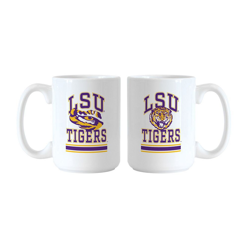 Logo Brands LSU Tigers 15oz. Current & Throwback Mug Set
