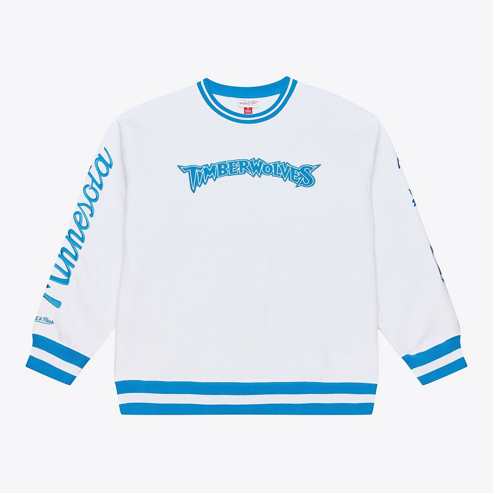 Men's Mitchell & Ness White Minnesota Timberwolves Arctic Fleece Sweatshirt