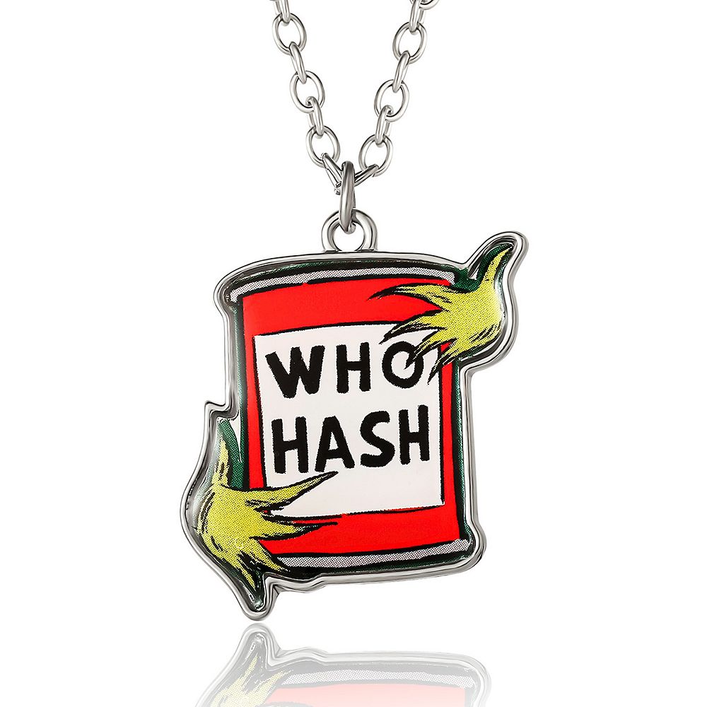 Dr Seuss The Grinch Who Hash Pendant Necklace