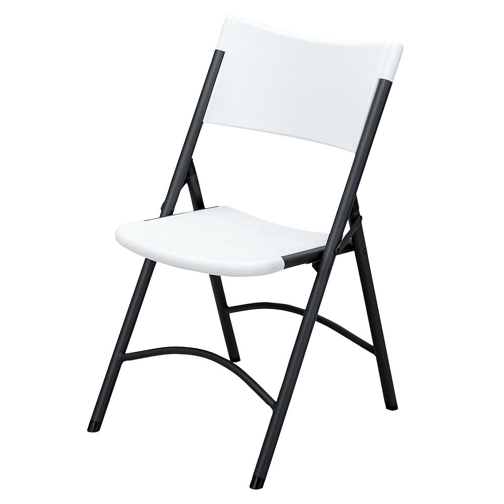 PATIOEASY Plastic Folding Chairs Lightweight Stacking Chairs with Basic ...