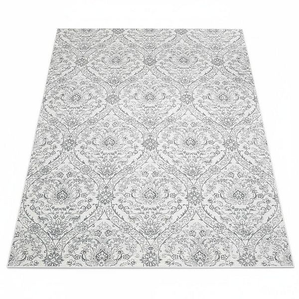 Vintage Floral Rug Washable Rug，Non Slip，TPR Rubber Backing, Low Pile