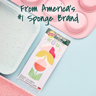 Scotch® Brite Pop Up 3-Pack Expanding Non-Scratch Sponges