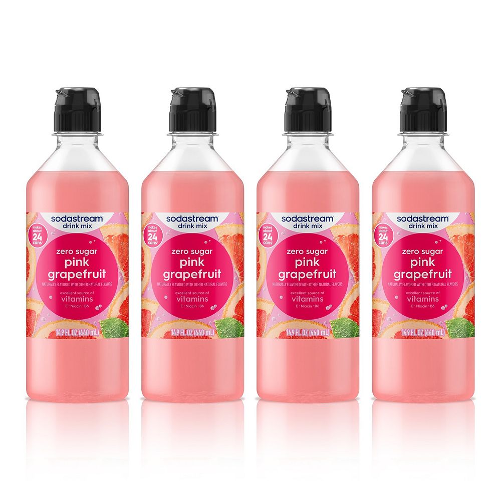SodaStream Zero Sugar Pink Grapefruit Drink Mix 4-Pack