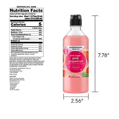 SodaStream Zero Sugar Pink Grapefruit Drink Mix 4-Pack