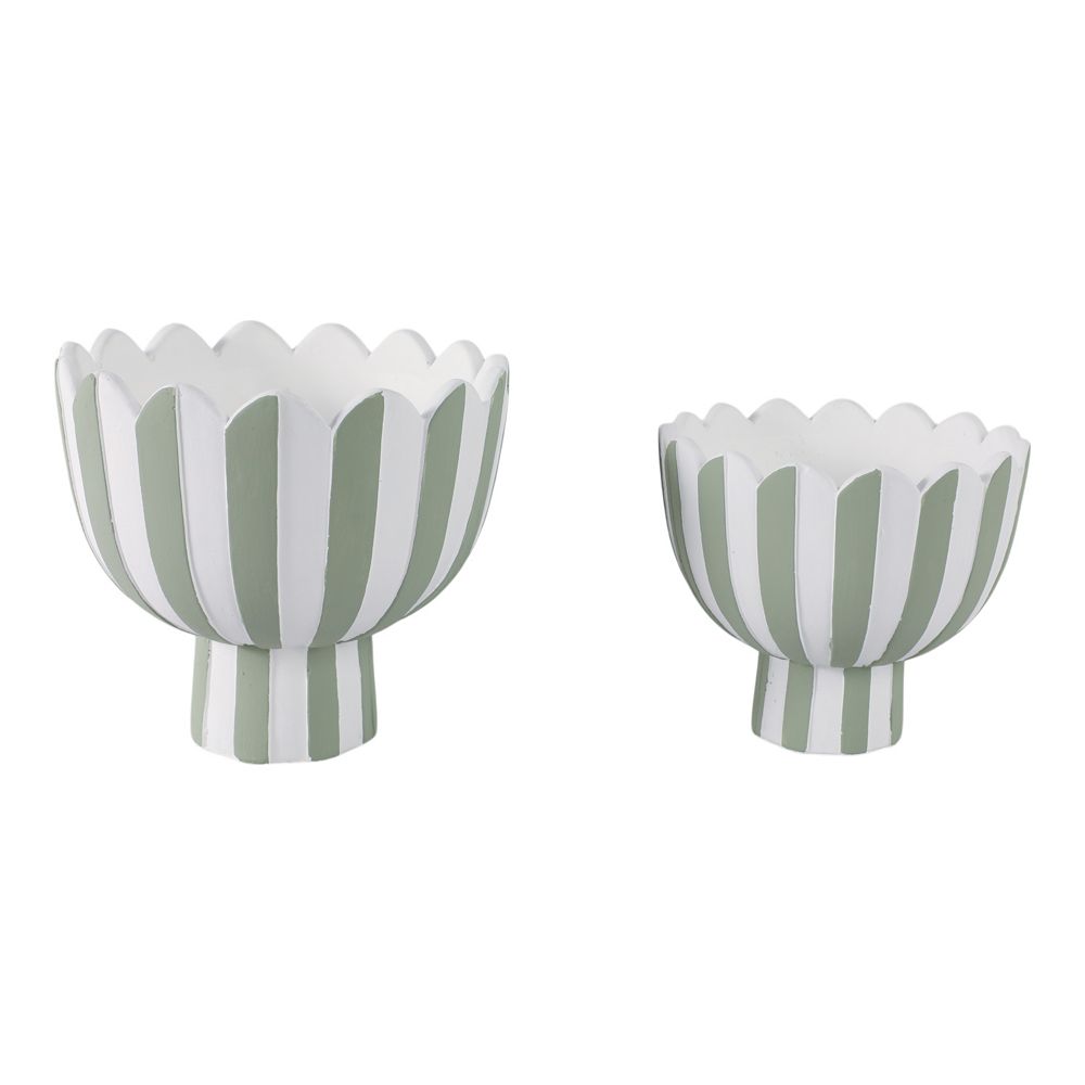 Striped Flower Pots and Planters for Home Decor - Set of 2 - 8", 6 ...