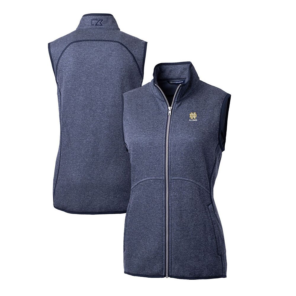 Women's Cutter & Buck Heather Navy Notre Dame Fighting Irish Alumni ...