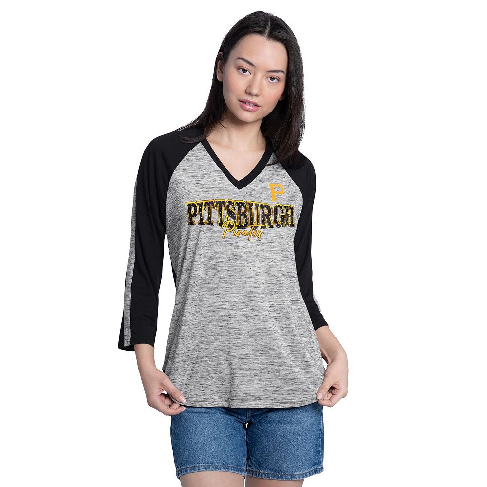 Women's G-III 4Her by Carl Banks Black/Heather Black Pittsburgh Pirates ...