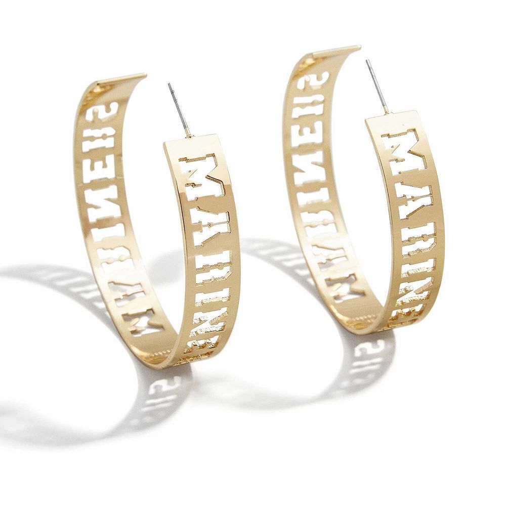 WEAR by Erin Andrews x Baublebar Seattle Mariners Large Cutout Hoop ...