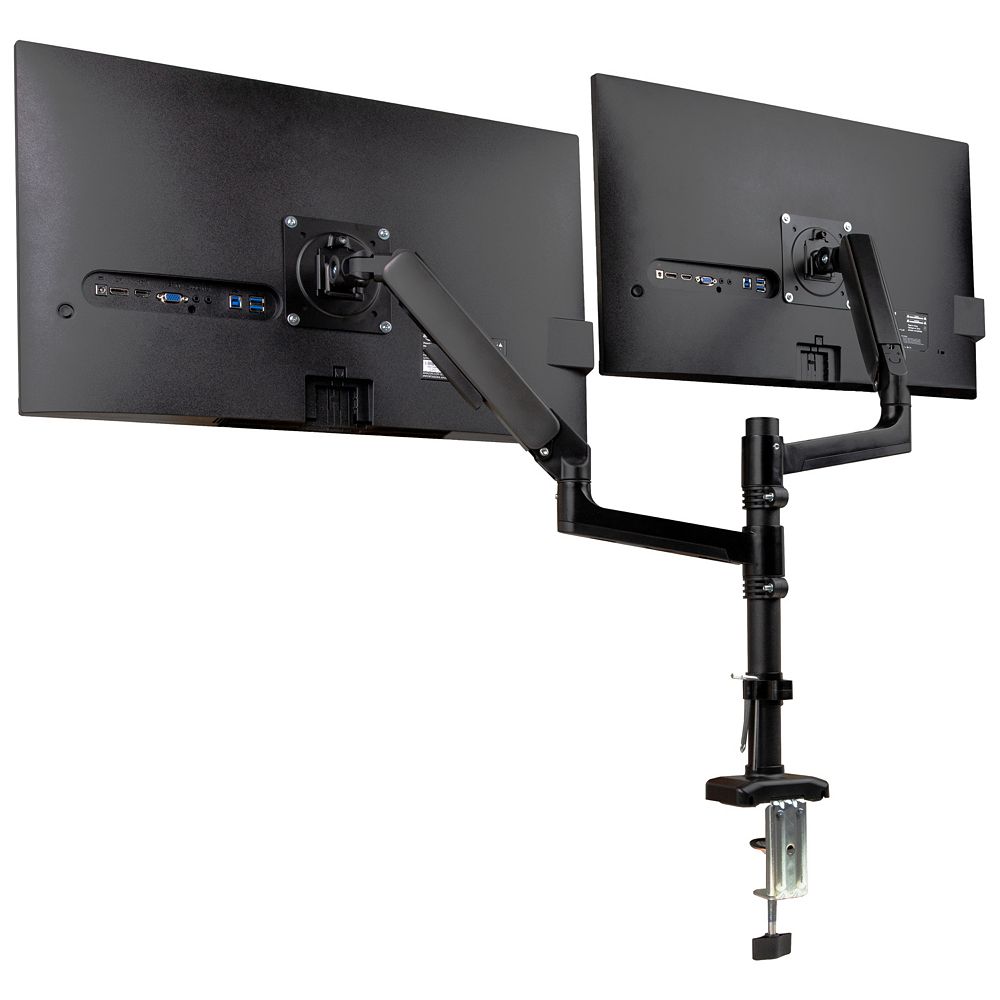 Mind Reader Dual Monitor Arm Gas Spring Desk Mount for 13 to 32-inch ...