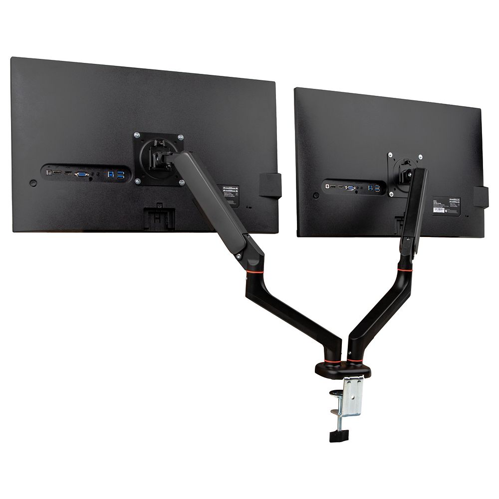 Mind Reader Dual Monitor Gas Spring Desk Mount for 13 to 32-inch Monitors