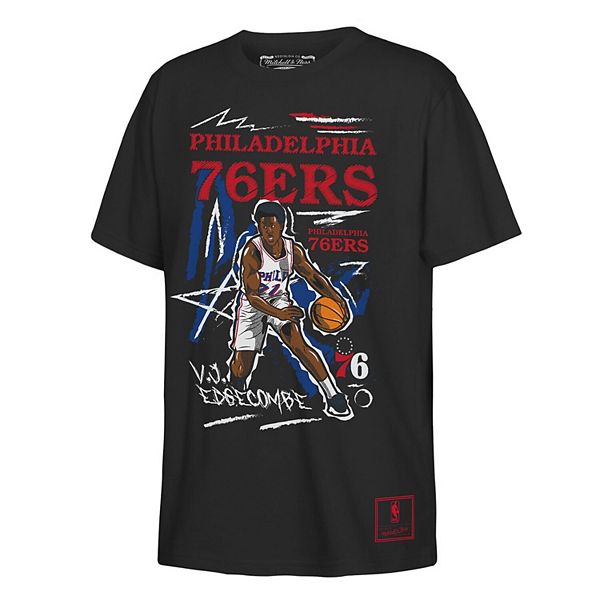 Youth Mitchell & Ness VJ Edgecombe Black Philadelphia 76ers Chalked Up ...