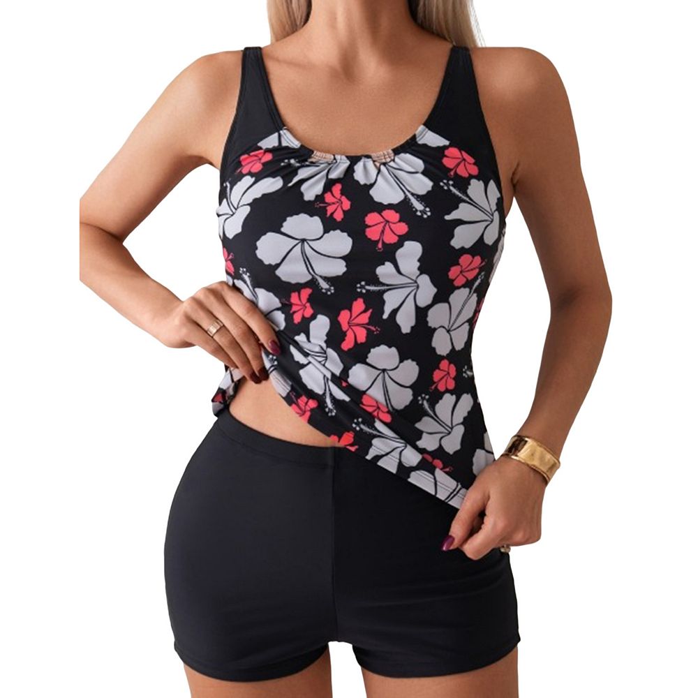 2 Piece Women Normal Swimsuit Sets Backless Bathing Adjustable Tankini ...