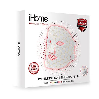 iHome Wireless Light Therapy Mask with 7-Color LED Technology