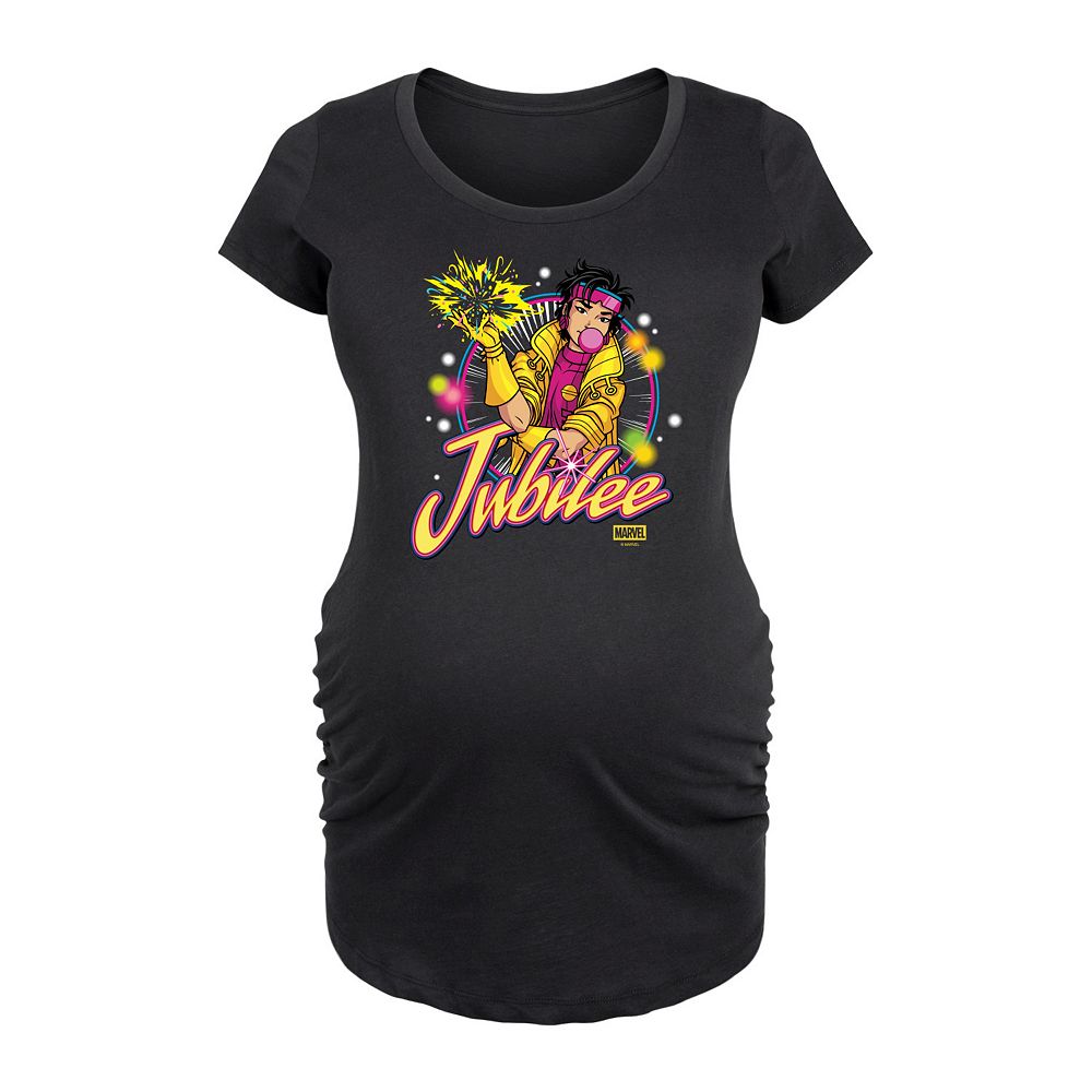 Maternity Marvel X-Men Jubilee Logo Graphic Tee