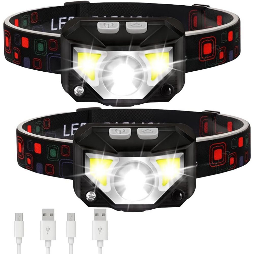 Keeble Outlets Headlamp Flashlight (Set of 2), 1200 Lumen Ultra-Bright LED