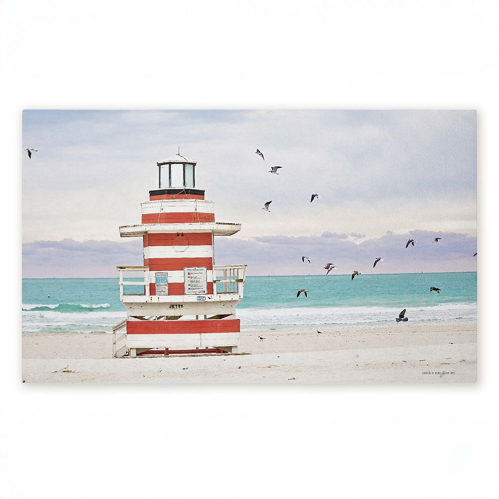 Stupell Home Decor Birds Surrounding Beach Hut Door Mat