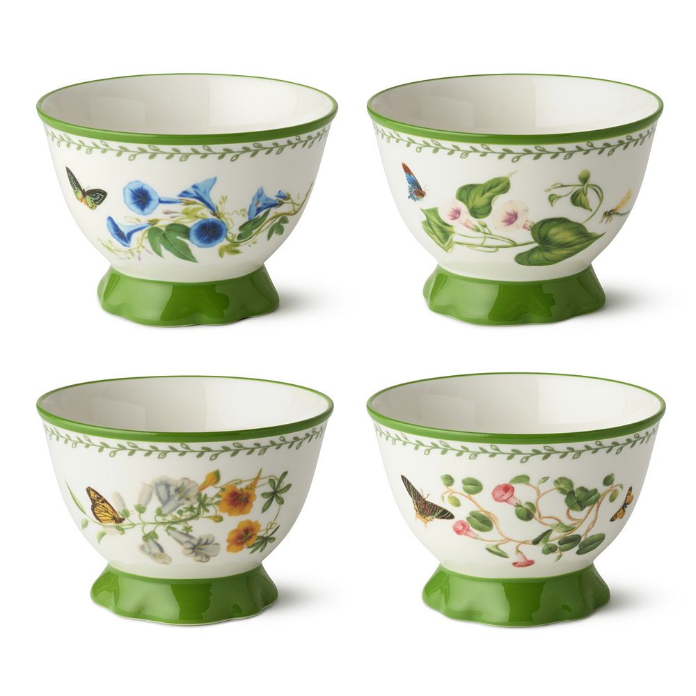 Certified International Mirabella 5.25 Inch Footed Ice Cream Bowls Set of 4