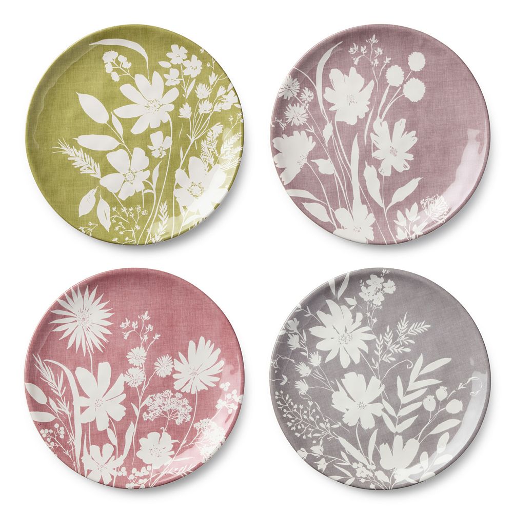 Certified International Wildflowers Set of 4 Dinner Plates 10.5-inches