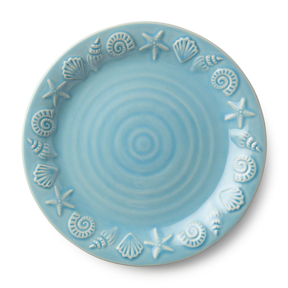 Certified International Coastline Set of 4 Dinner Plates