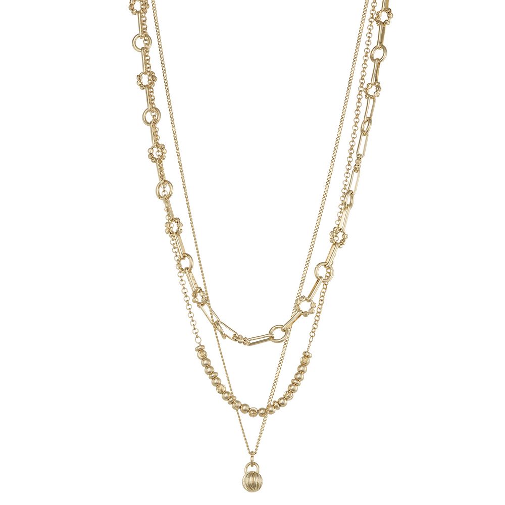 Nine West Gold-Tone Multi-Chain Necklace