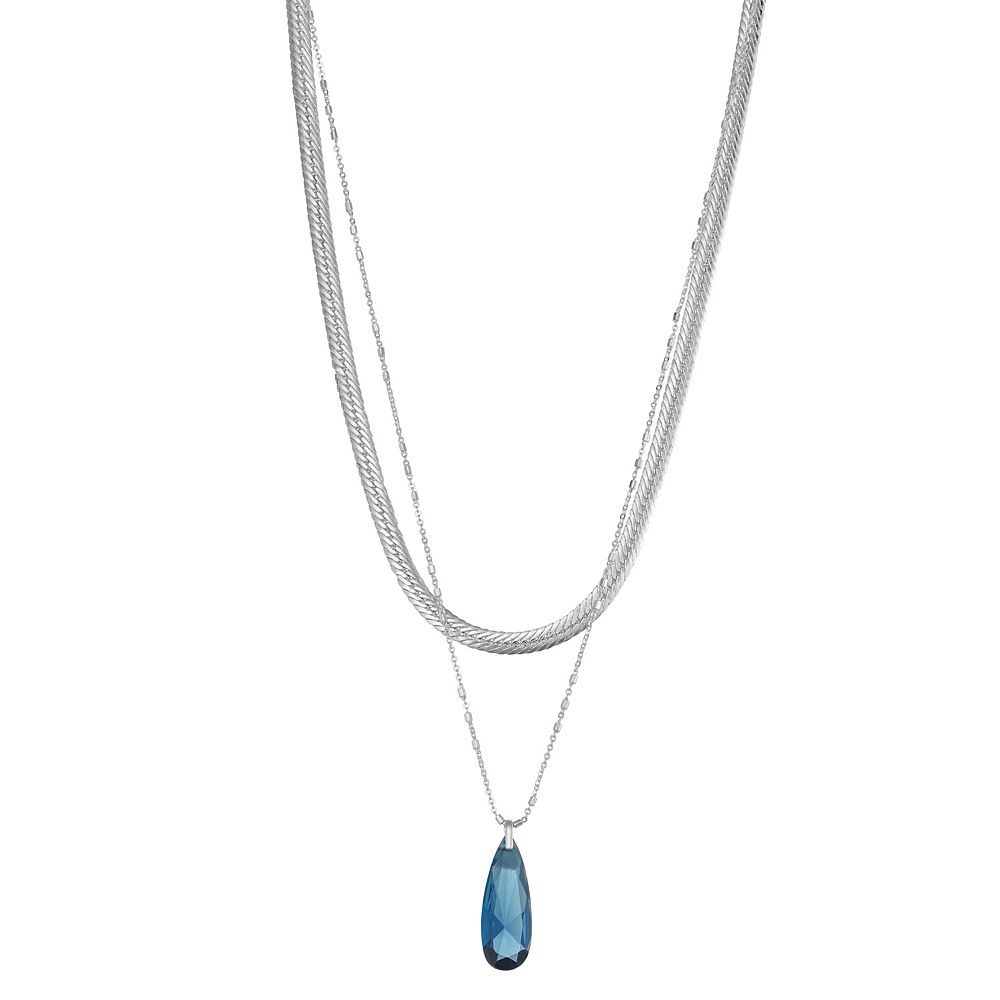 Nine West Teardrop Multi-Chain Necklace