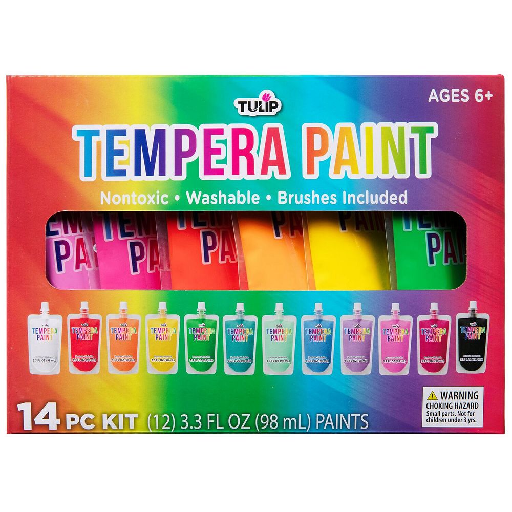 Tulip 12-Piece Washable Tempera Paint Kit