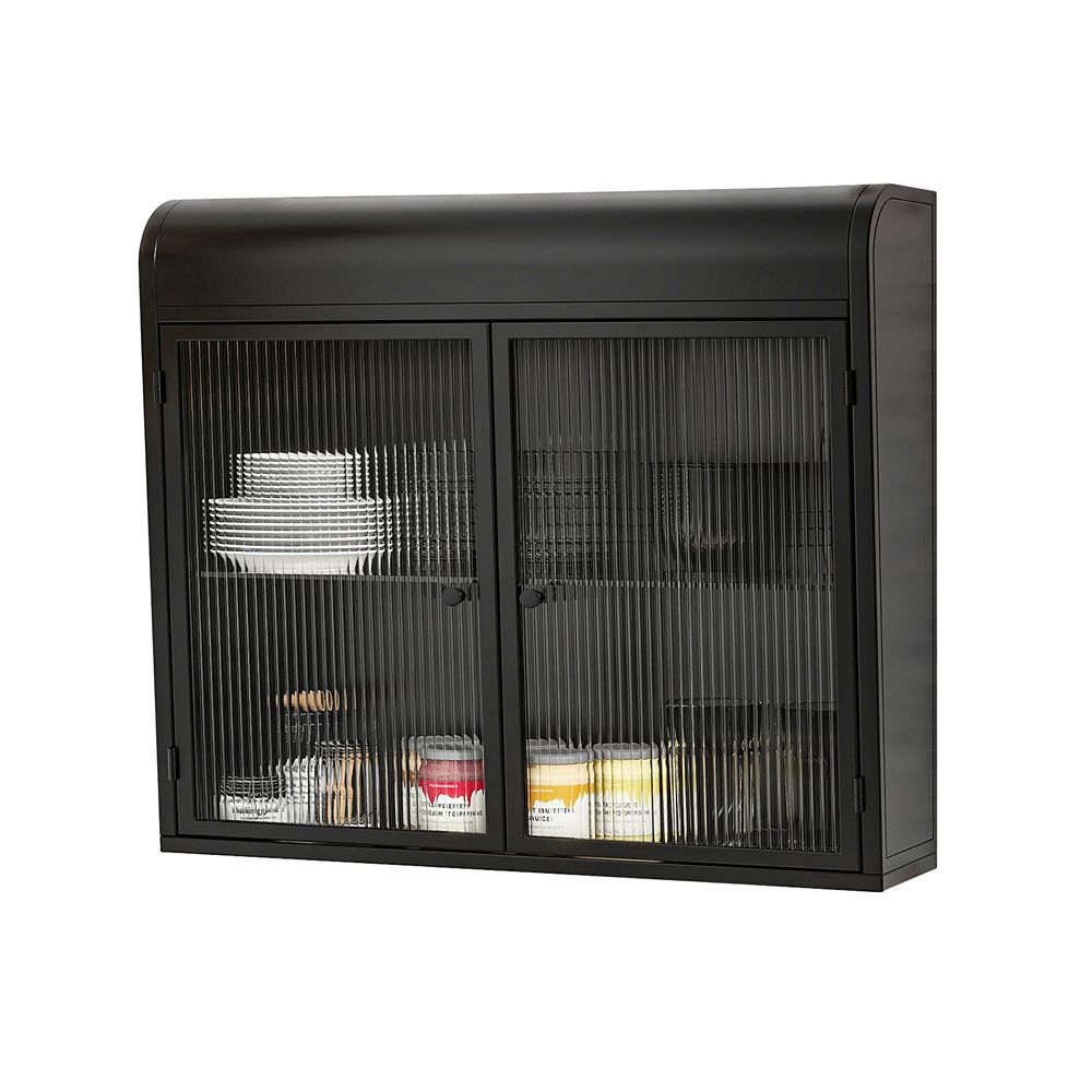 ELEMENT ACE Wall Mounted Metal Storage Cabinet with Glass Doors and Shelves