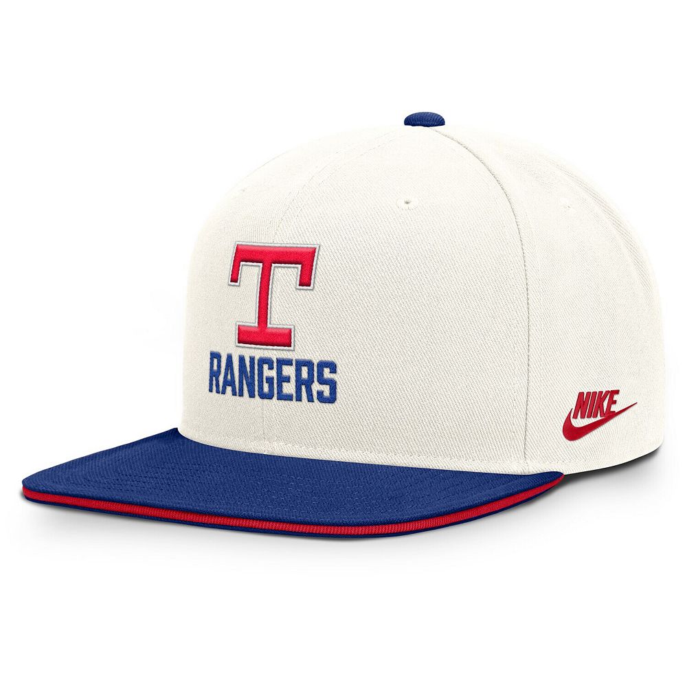 Men's Nike Cream/Royal Texas Rangers Cooperstown Pro Dri-FIT Snapback Hat