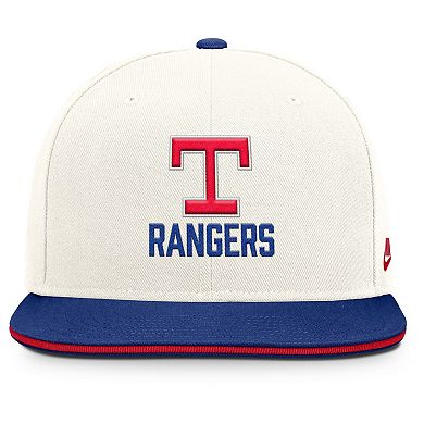 Men's Nike Cream/Royal Texas Rangers Cooperstown Pro Dri-FIT Snapback Hat
