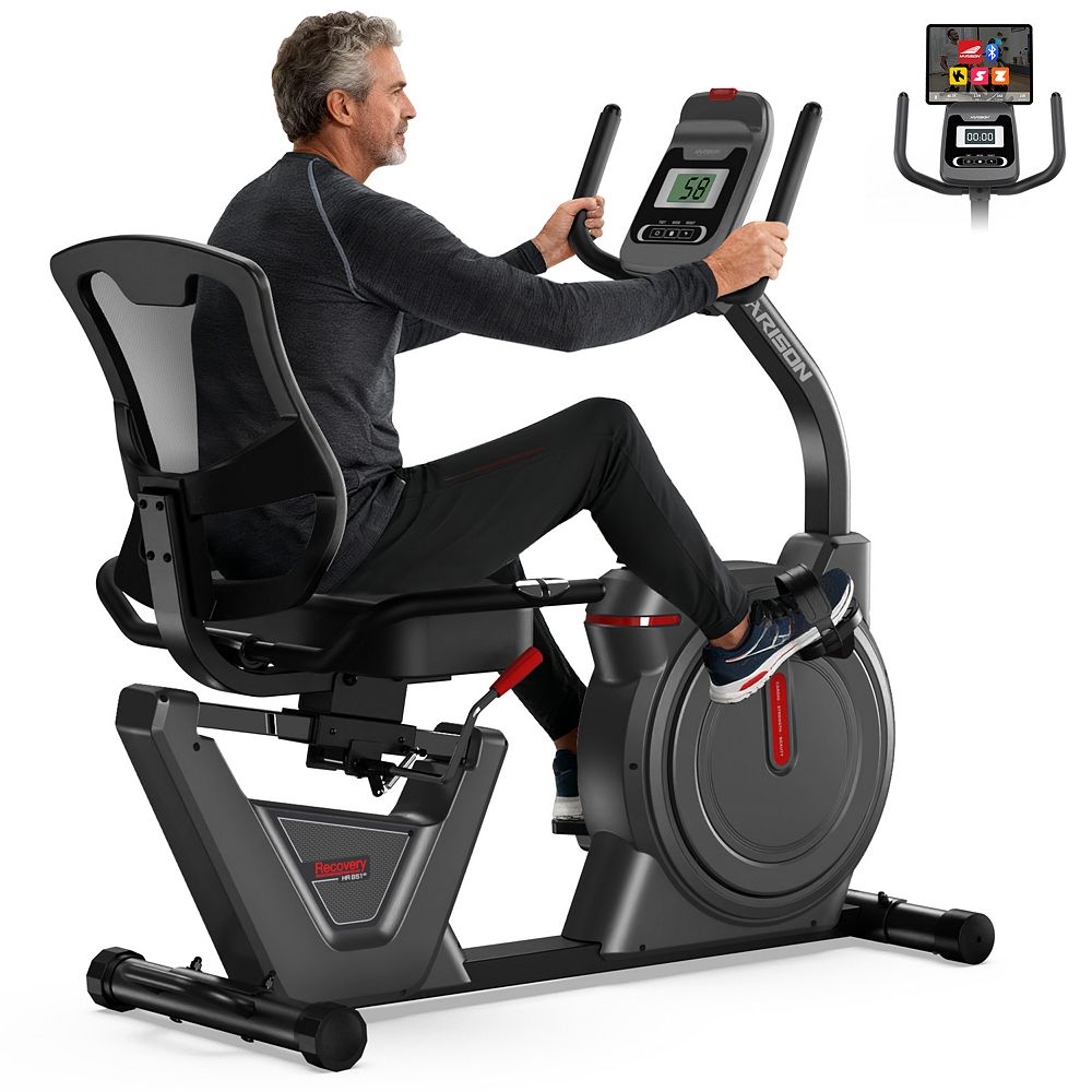 HARISON Recumbent Exercise Bike for seniors, Stationary Bike with Arm ...