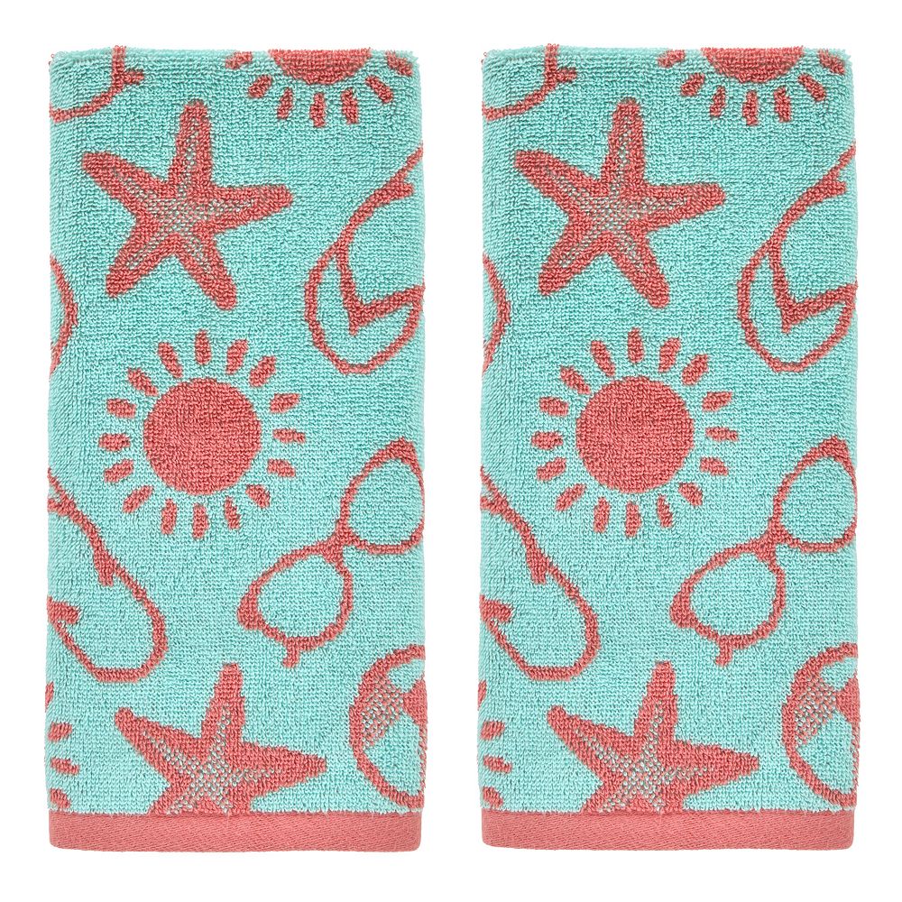 SKL Home Flip Flop Pop Hand Towel 2-Pack Set