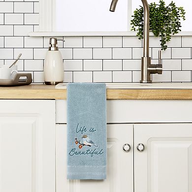 SKL Home Embroidered Beautiful Bird Hand Towel 2-Pack Set