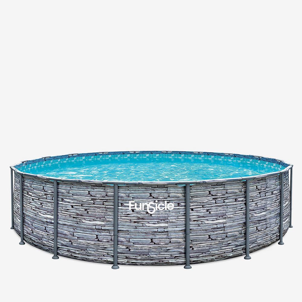 Funsicle 18 ft Oasis Designer Pool - Stone Slate