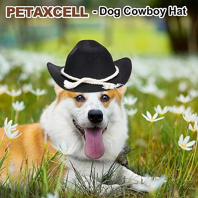Dog Cowboy Cosplay Cap Cotton Rope Decor Intended for Dogs 1Pc