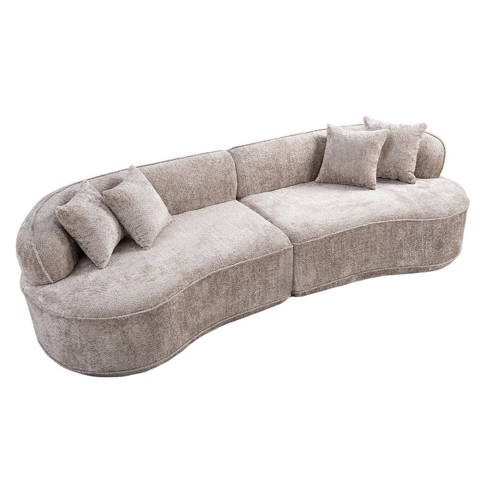 Modern Curved L-Shape Luxury Sectional Oversized Sofa