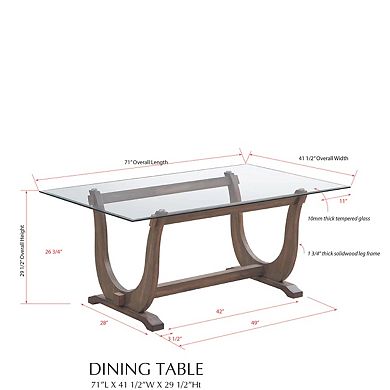 Kings Brand Furniture Dining Table with Rectangular MDF Top