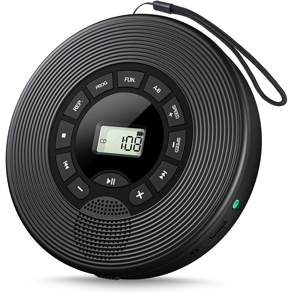 Bluetooth Portable CD Player with Outlet Speaker and Display, Support ...