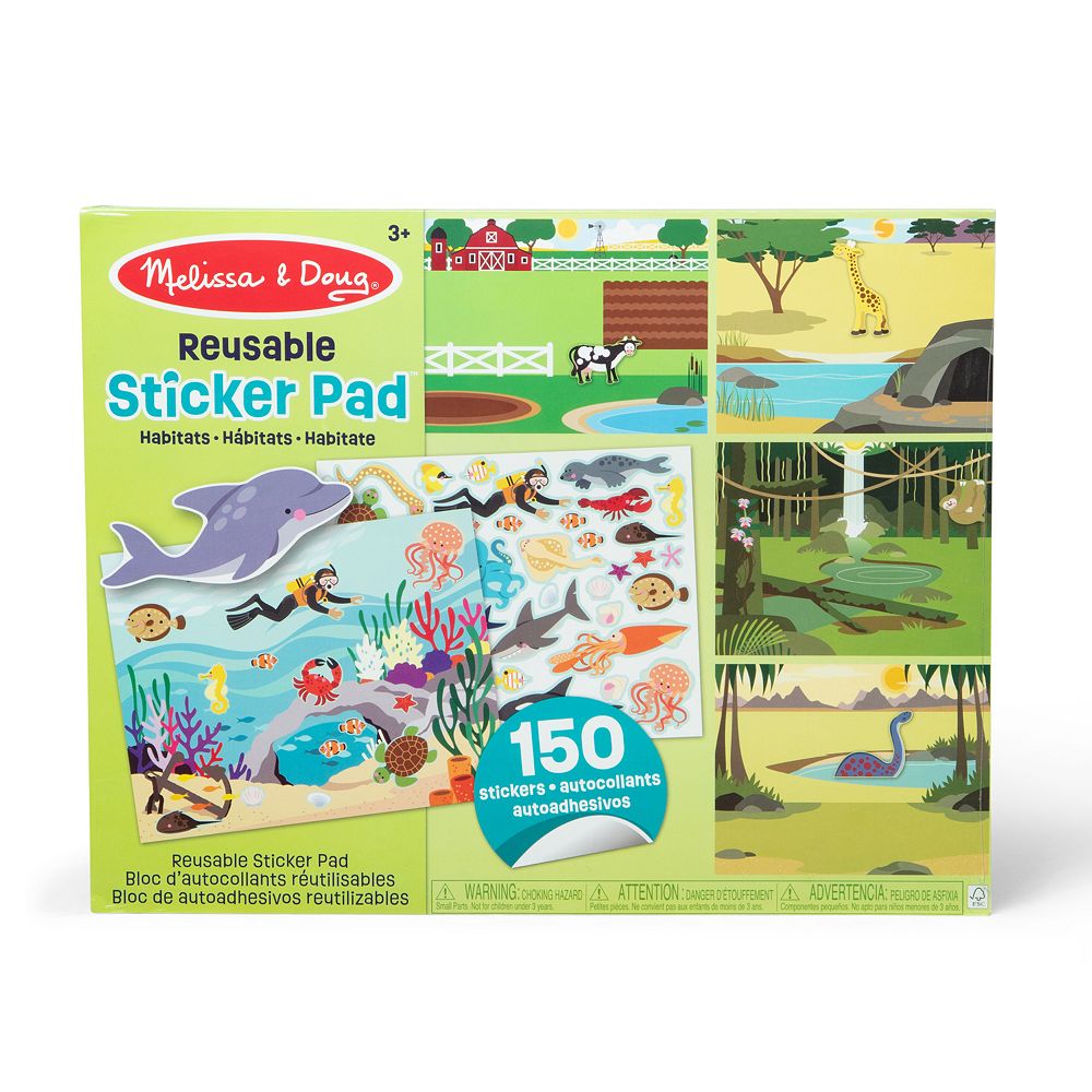 Melissa & Doug Reusable Sticker Pad Habitats with 150 Stickers