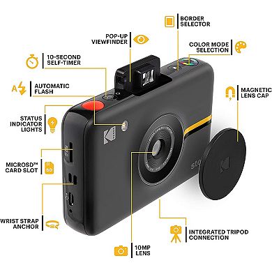 Kodak Step Digital Instant Camera with 10MP Image Sensor, ZINK Zero Ink ...
