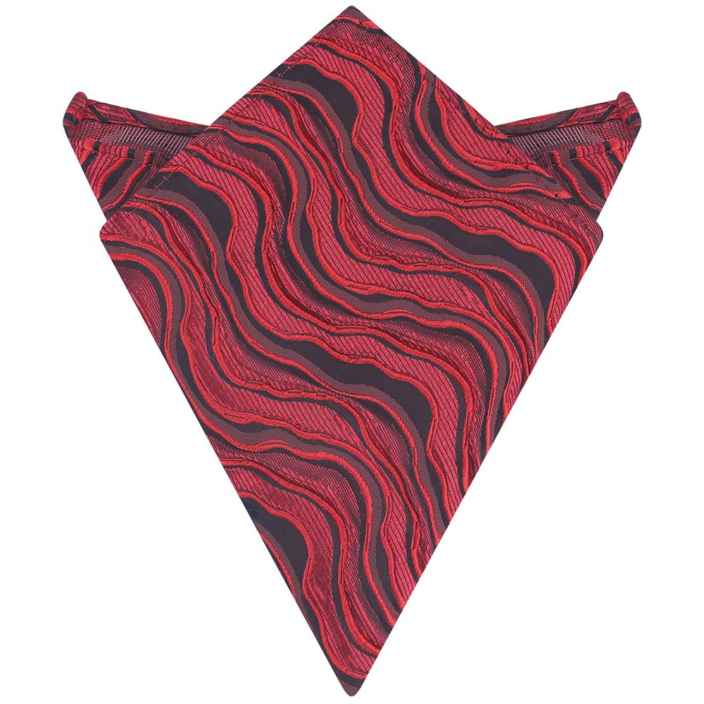Men's Handkerchiefs Curl Waves Textured Pocket Squares for Wedding Party